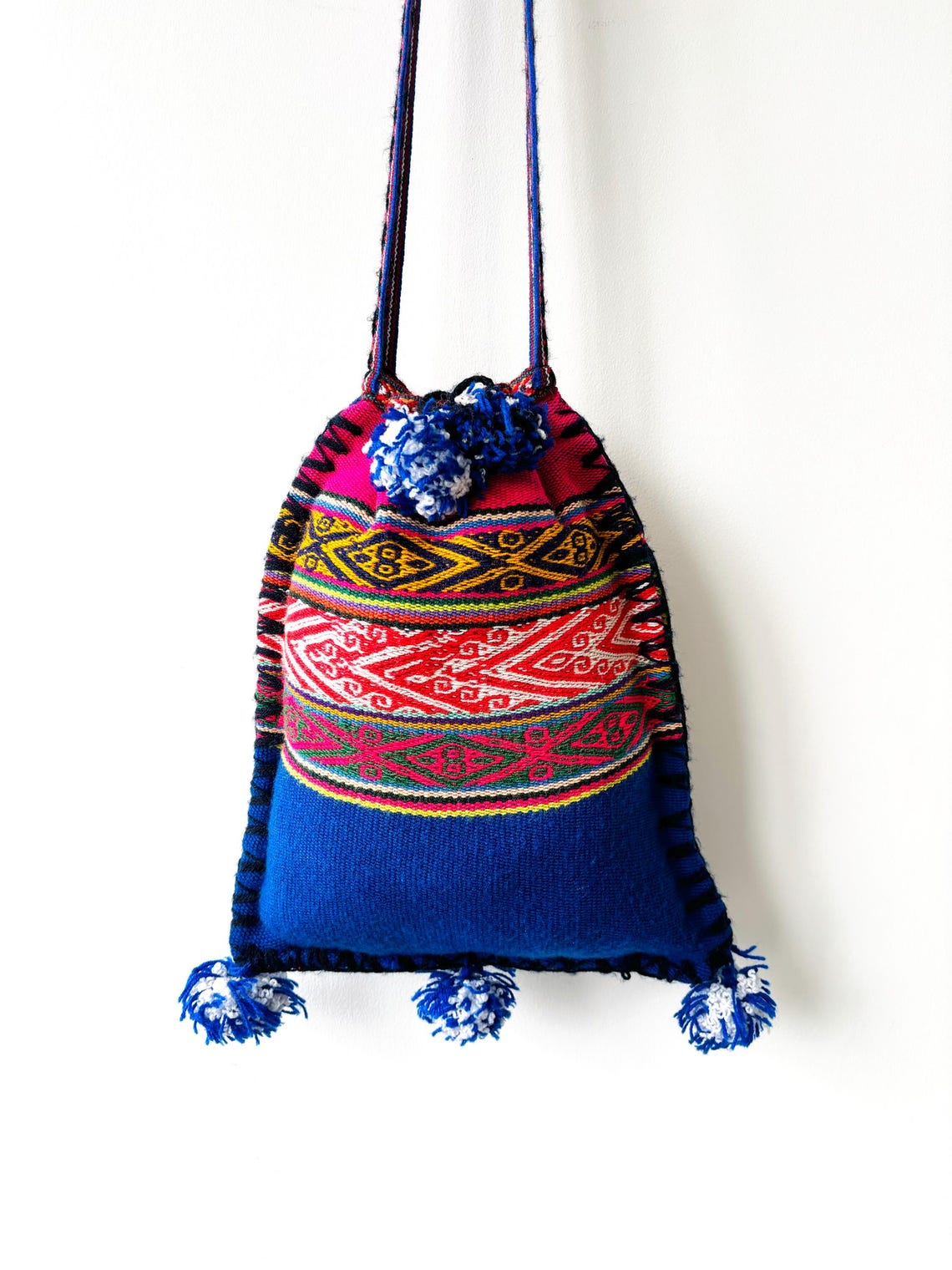 Unique Ethnic Drawstring Bag Made With Peruvian Handmade Fabric - CS4 ...