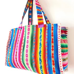 Tote Bag Made With Peruvian Vintage Handmade Fabric LL6 - Etsy