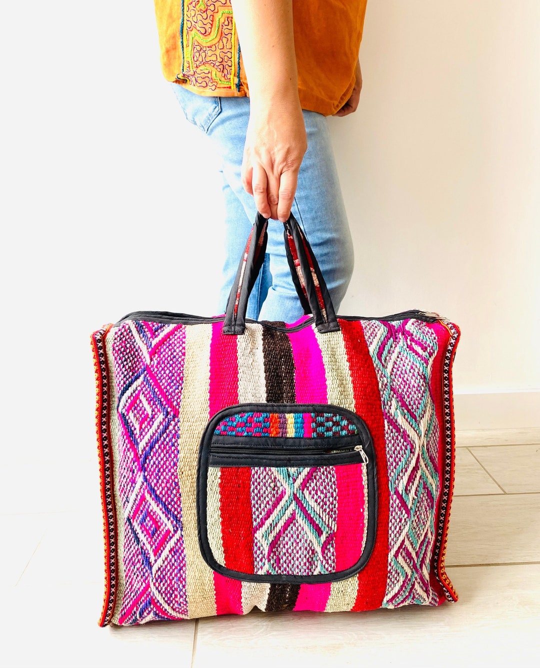 Extra Large Bag Made With Peruvian Handmade Textile - XLB4 - Etsy