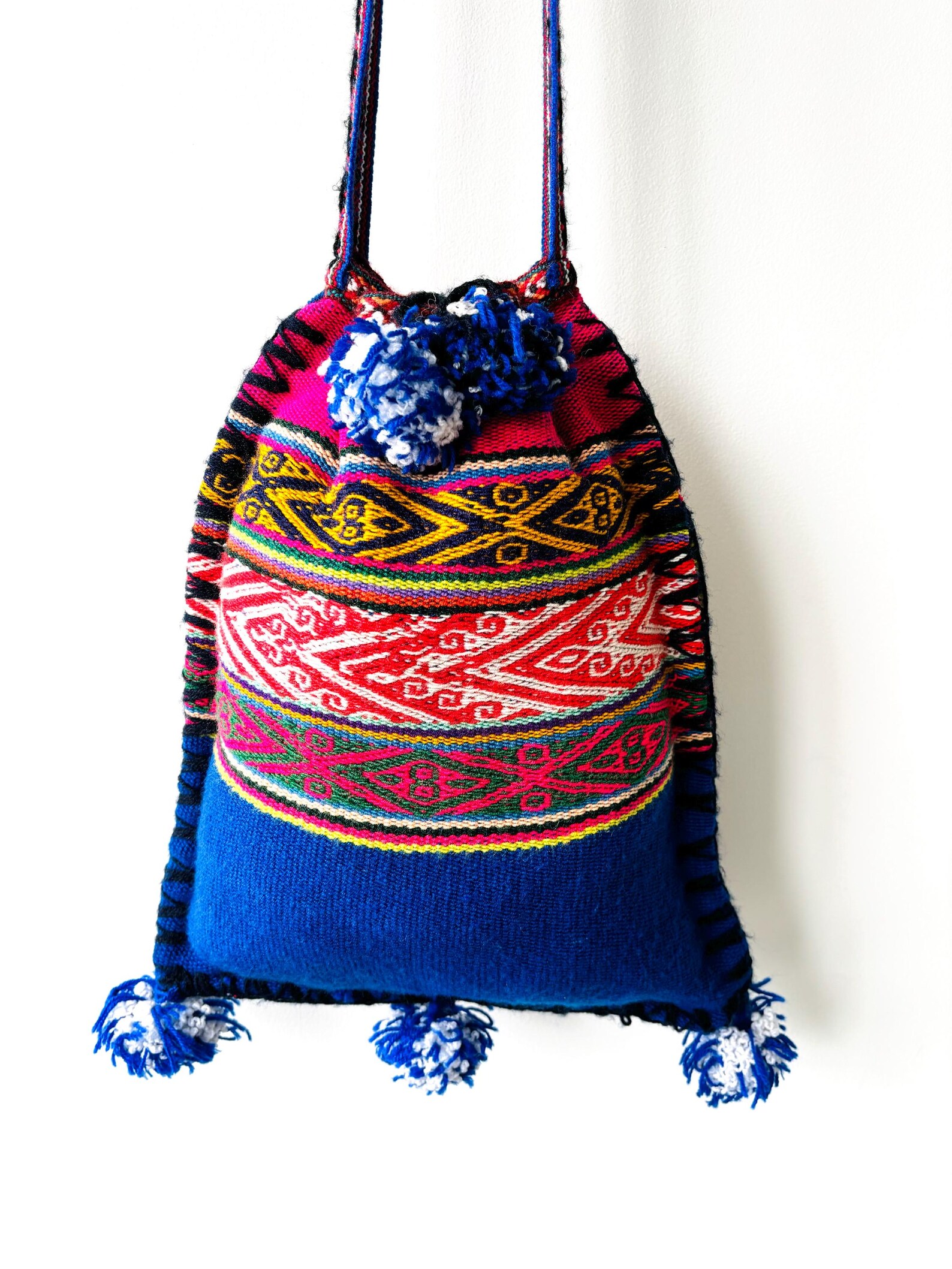 Unique Ethnic Drawstring Bag Made With Peruvian Handmade Fabric - CS4 ...