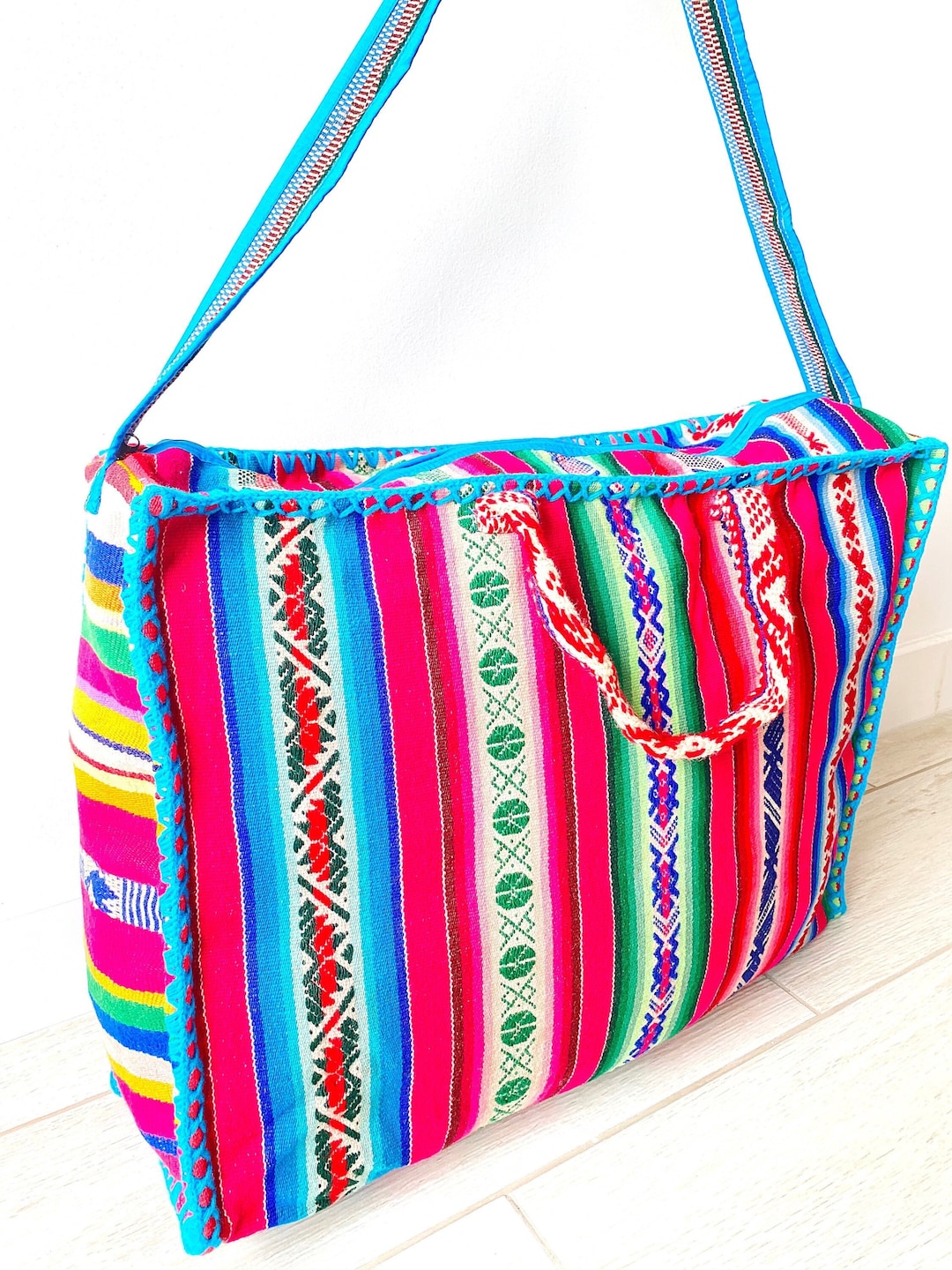 Extra Large Bag Made With Peruvian Vintage Handmade Textile J7 - Etsy