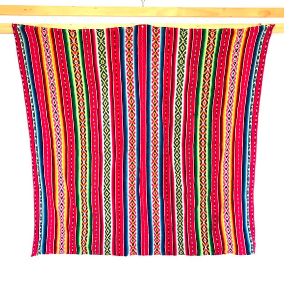 Manta peruana etnica andina telar hecho a mano Cuzco Peru - Etsy México