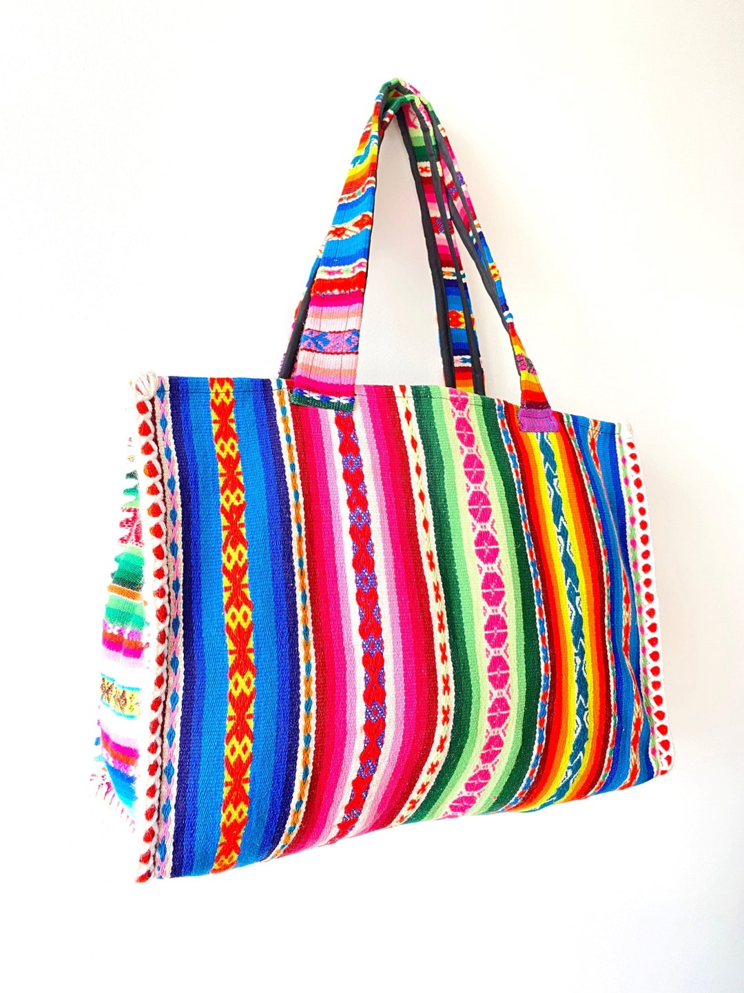 Tote Bag Made With Peruvian Vintage Handmade Fabric LL6 - Etsy