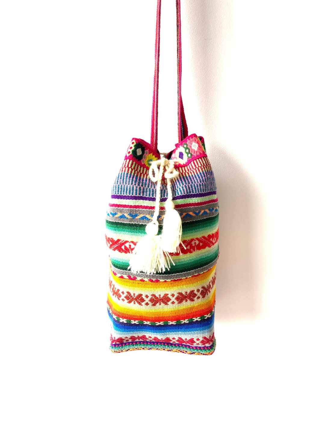 Peruvian Drawstring Bag Made From Handmade Textile - LU8 - Etsy