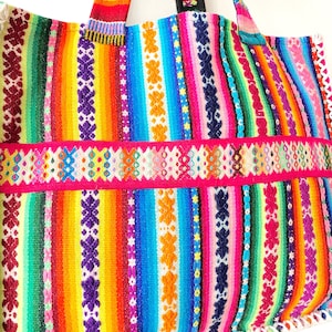 Tote Bag Made With Peruvian Vintage Handmade Fabric LL1 - Etsy