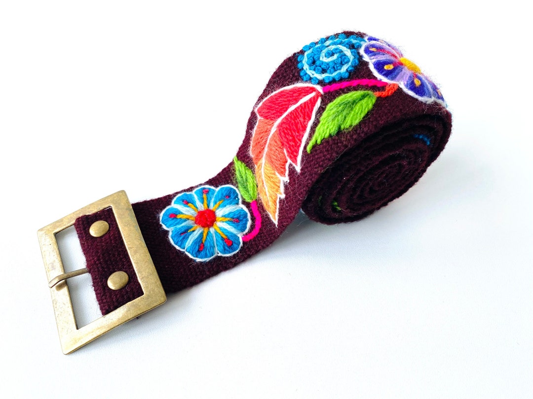 Hand Embroidered Peruvian Belt - BZ15 - Etsy