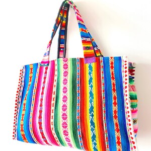 Tote Bag Made With Peruvian Vintage Handmade Fabric LL6 - Etsy