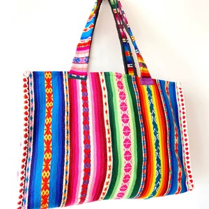 Tote Bag Made With Peruvian Vintage Handmade Fabric LL6 - Etsy
