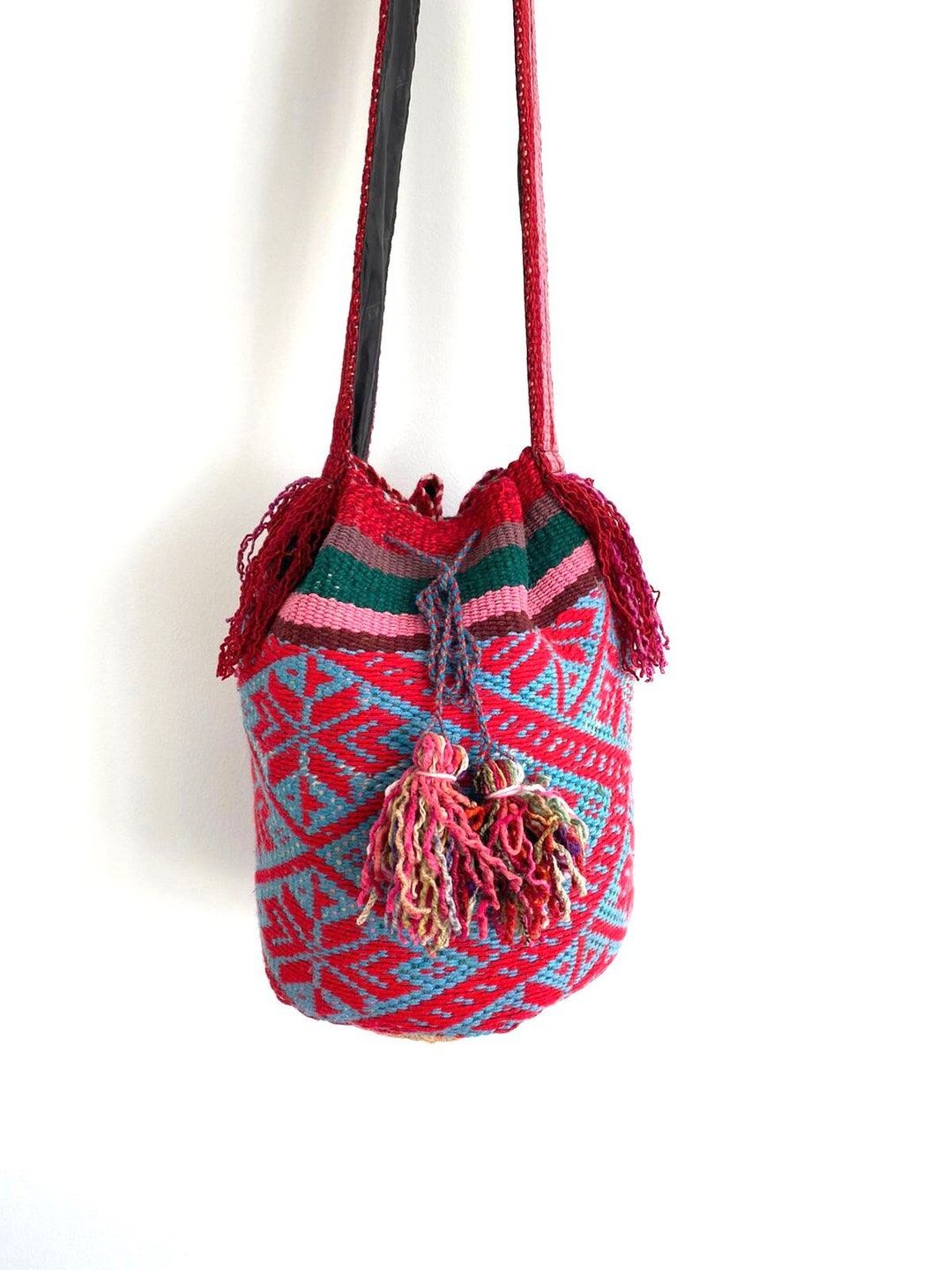 Peruvian Drawstring Bag Made From Handmade Frazada Textile - DB3 - Etsy