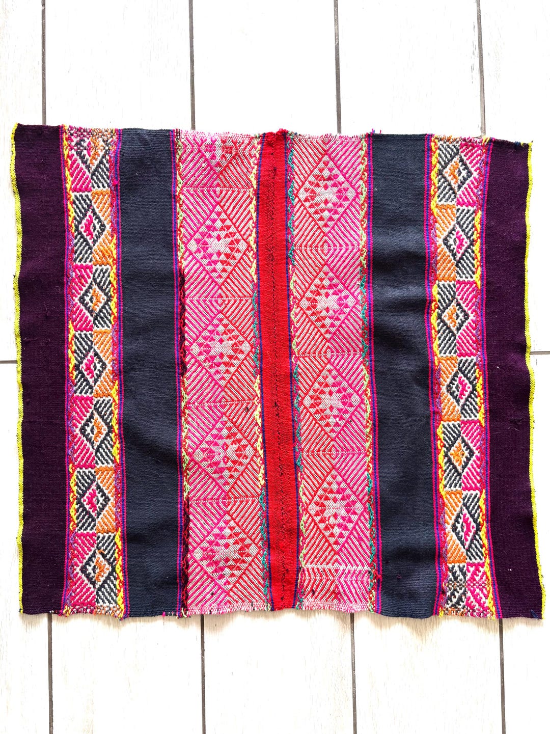 Manta peruana etnica andina telar hecho a mano Cuzco Peru - Etsy España