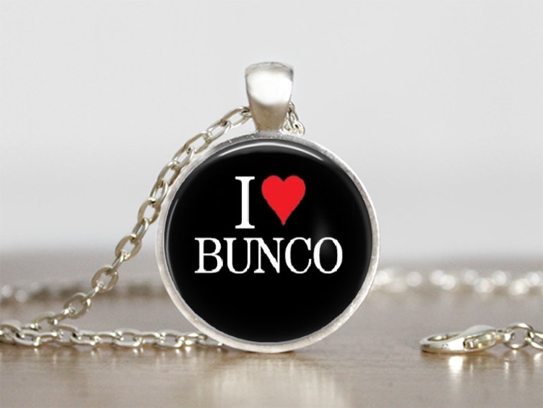 I Love Bunco Pendant Necklace by Cheeky Monkey Pendants Gift-present ...
