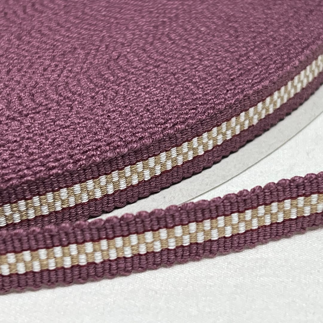 Up to 50% OFF SALE.... Japanese Sanada-himo, Plum, White & Beige Cotton ...