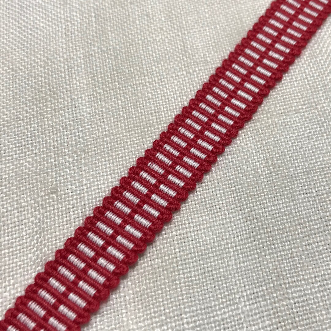 Up to 50% OFF SALE.... Japanese Sanada-himo, Red & White Cotton Flat ...