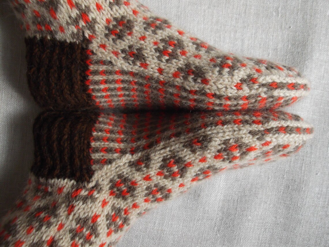 Hand Knit Wool Socks - Etsy