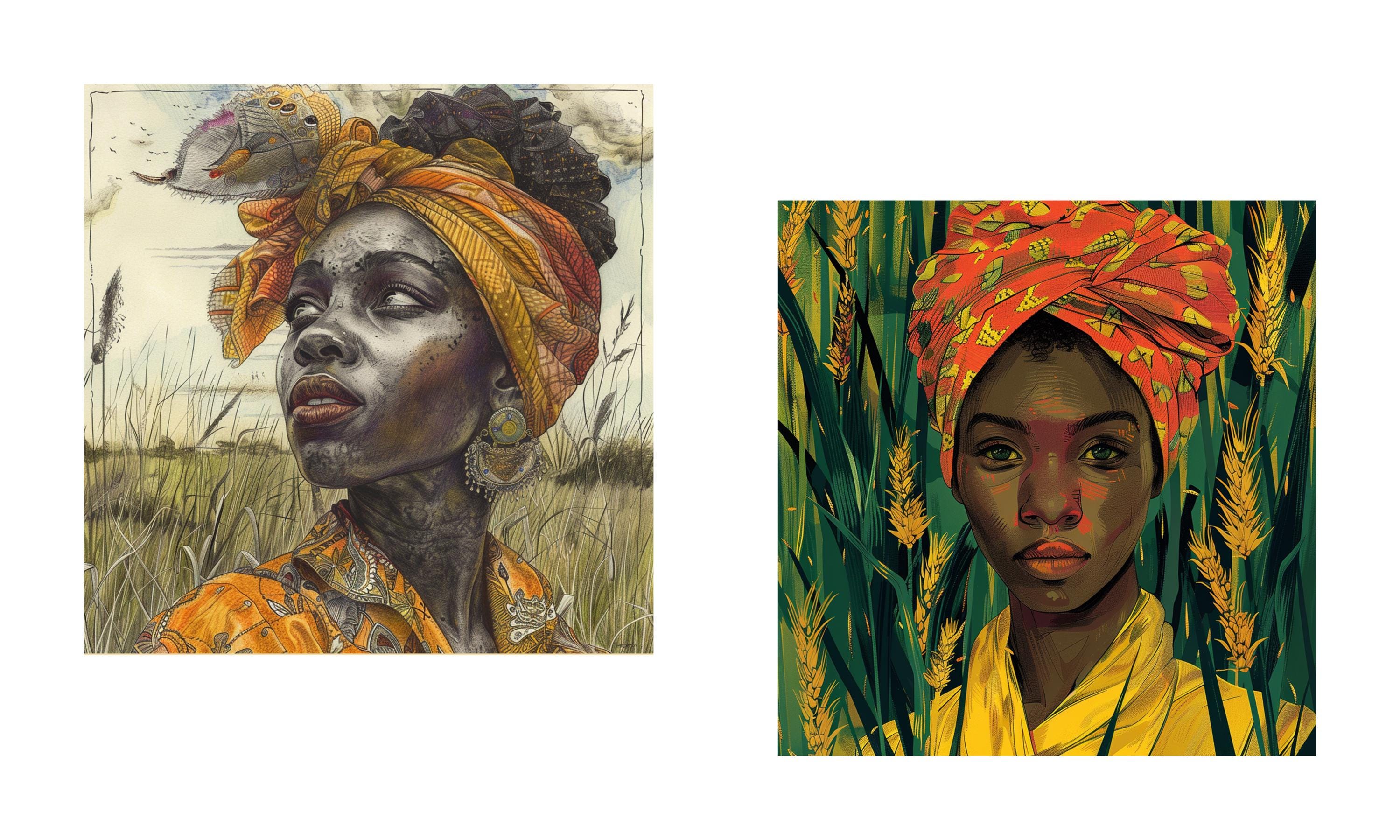 Gullah Women Portrait, African American Culture Art, Gullah Geechee ...