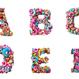 Candy Alphabet Clipart, Candy Letters, Pink Candy Bundle, Alphabet ...