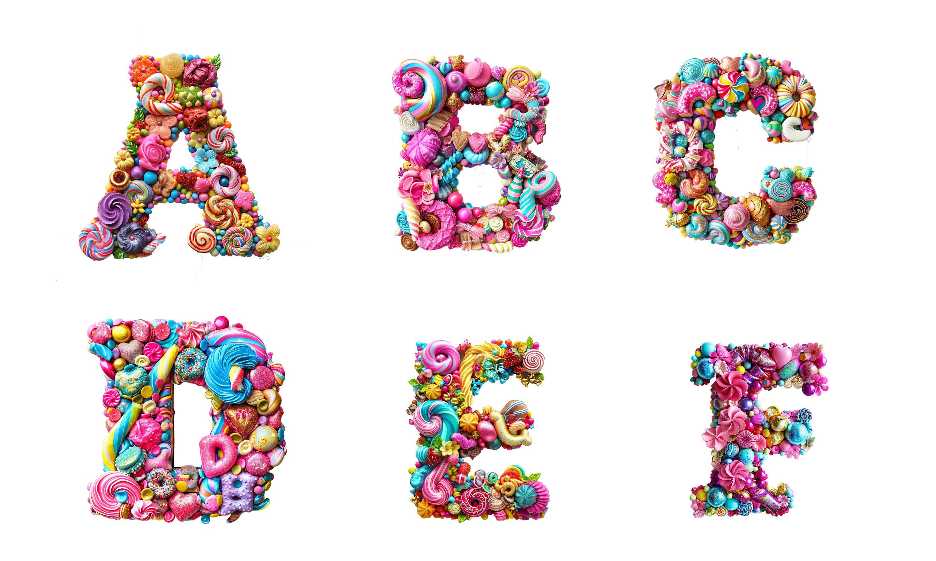 Candy Alphabet Clipart, Candy Letters, Pink Candy Bundle, Alphabet ...