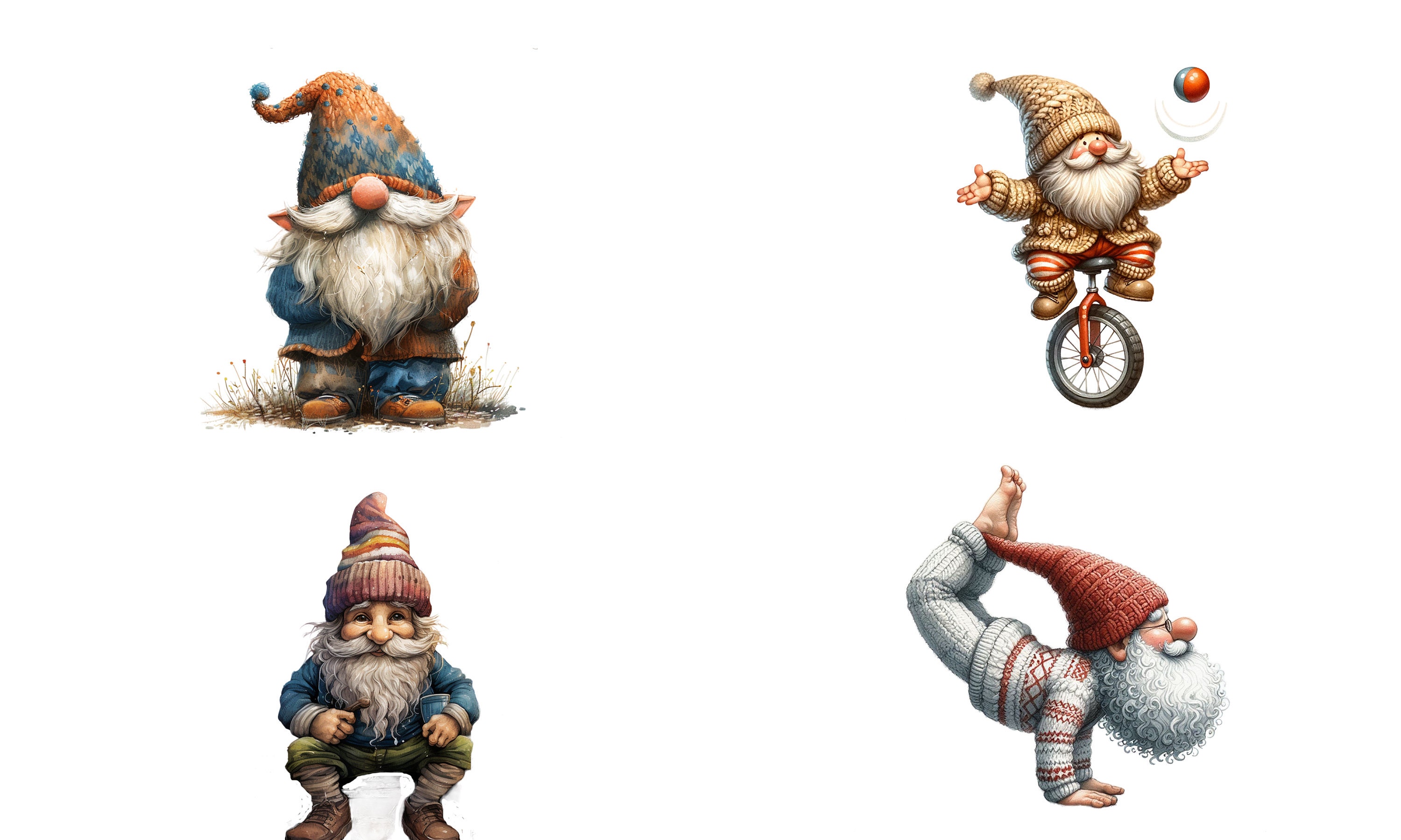 Gnomes Clipart Collections, 8 Gnomes Clipart PNG, Gnome Sublimation ...