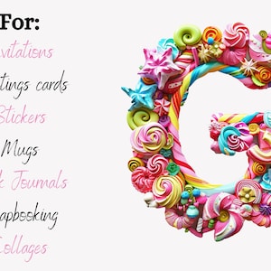 Candy Alphabet Clipart, Candy Letters, Pink Candy Bundle, Alphabet ...