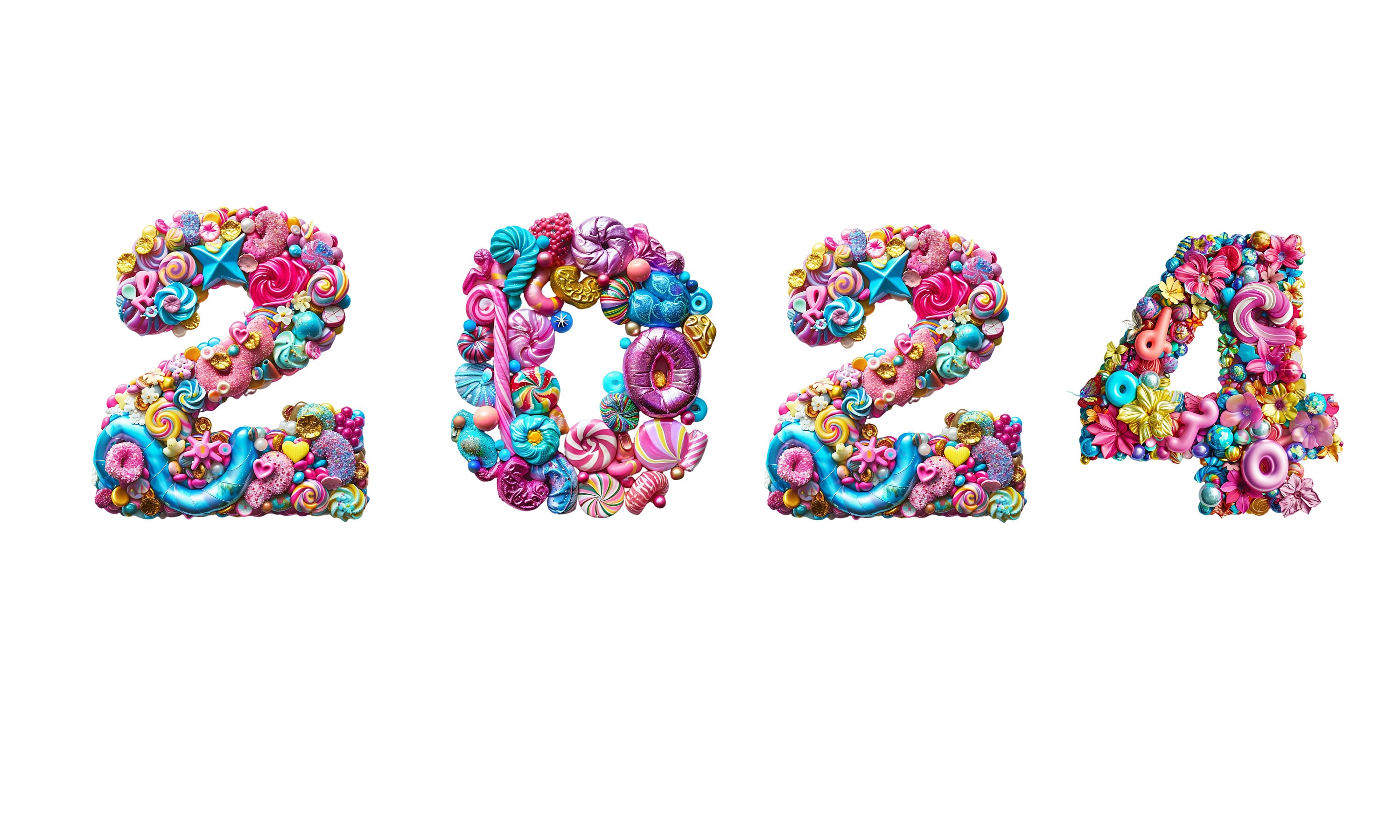 Candy Numbers Clipart, Birthday Numbers, Printable Numbers, Sweet and ...