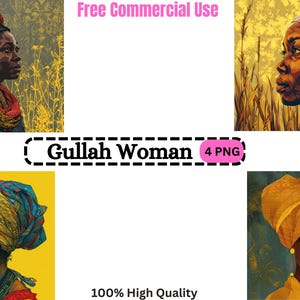 Gullah Woman Digital Art 4 PNG African American Heritage Island Culture ...