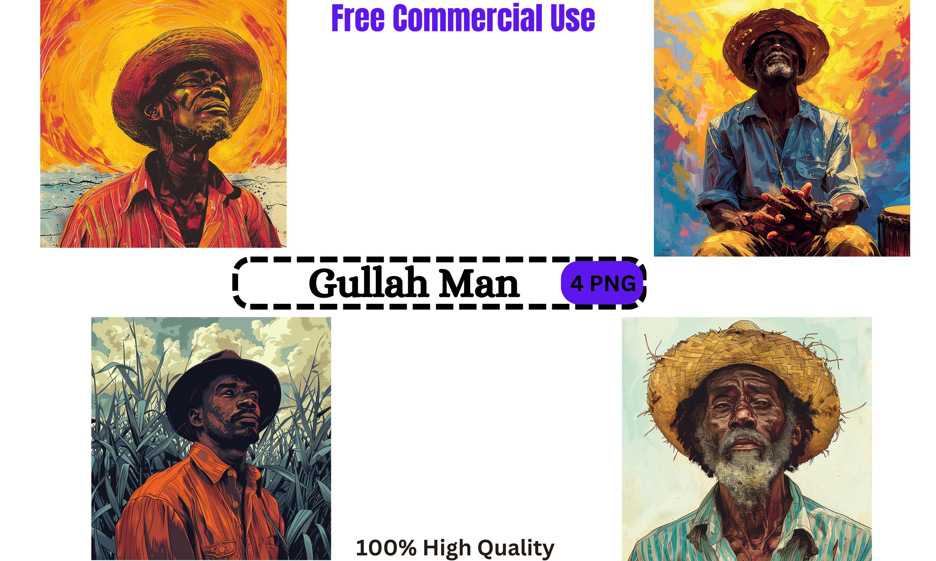Gullah Men Digital Art - 4 PNG | African American History Print ...
