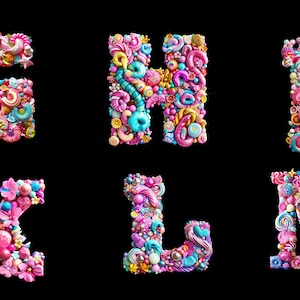 Candy Alphabet Clipart, Candy Letters, Pink Candy Bundle, Alphabet ...