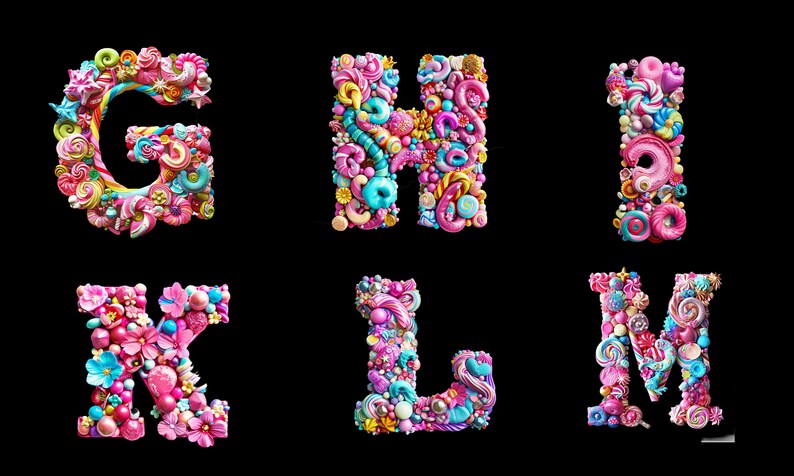 Candy Alphabet Clipart, Candy Letters, Pink Candy Bundle, Alphabet ...