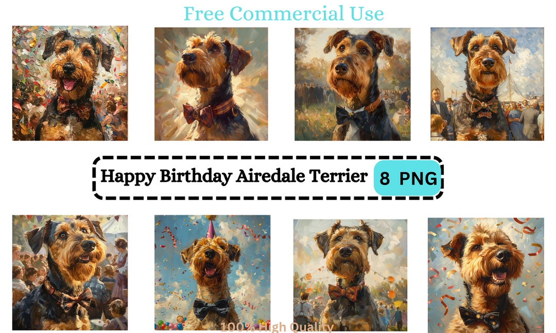 Happy Birthday Airedale Terrier, Airedale Terrier Gif, Dog Breed ...