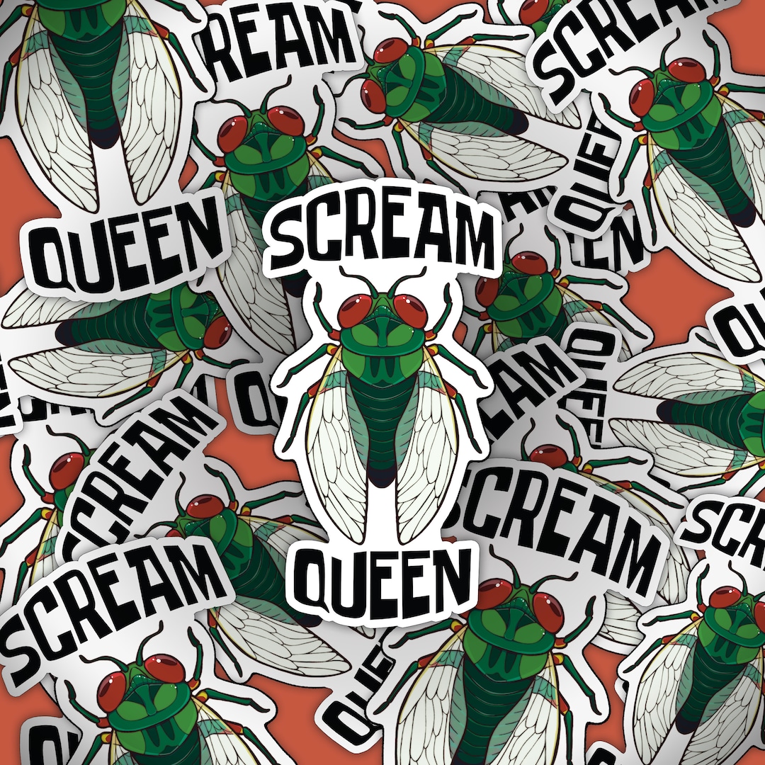 Scream Queen Cicada Sticker weather Resistant Vinyl - Etsy