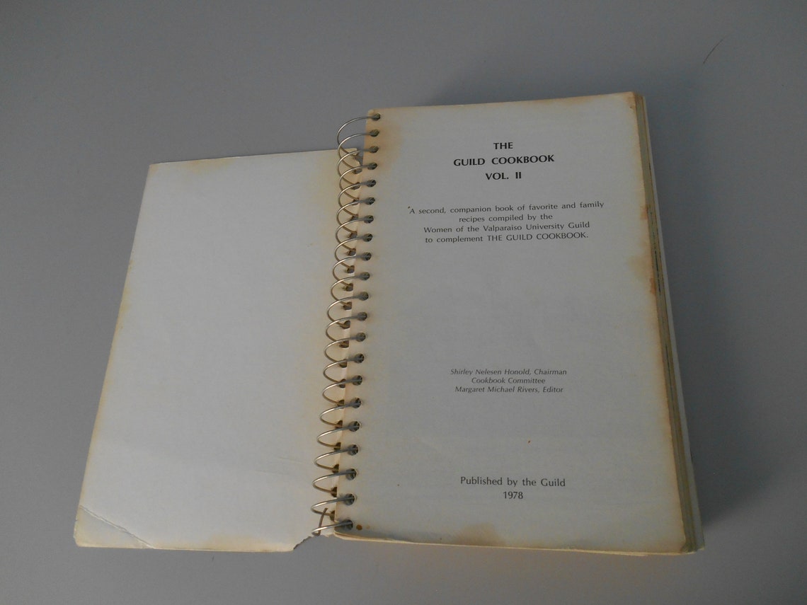 The Guild Cookbook Vol. II Presented by National Valparaiso | Etsy
