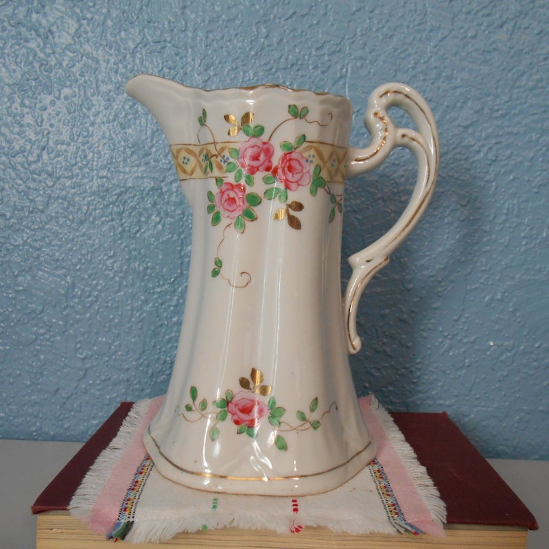 Pink Rose Pitcher - Etsy