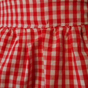 Vintage Red and White Checkered Apron - Etsy