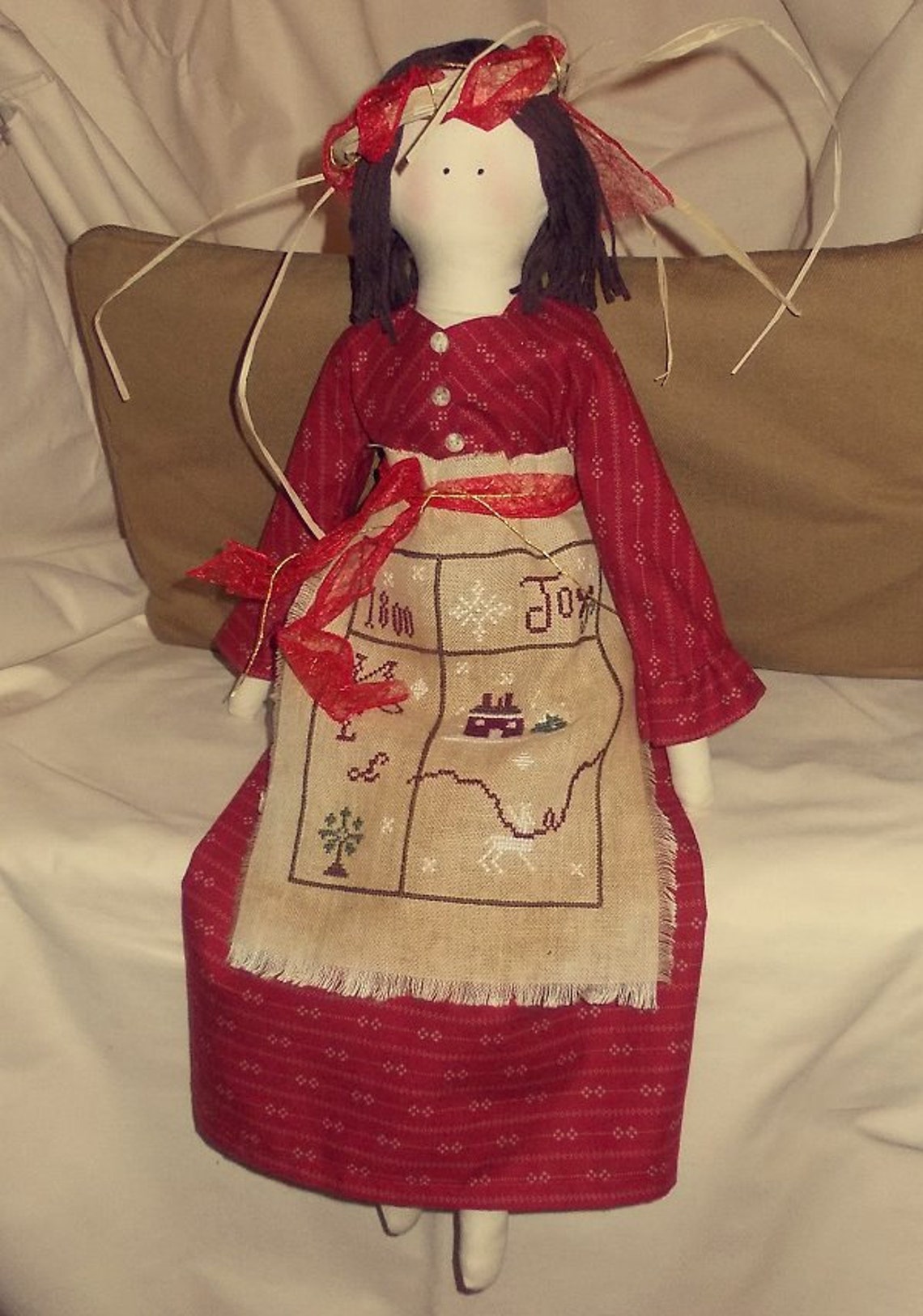 Primitive Doll Sewing Pattern and Cross Stitch Chart: "berenice" - Etsy