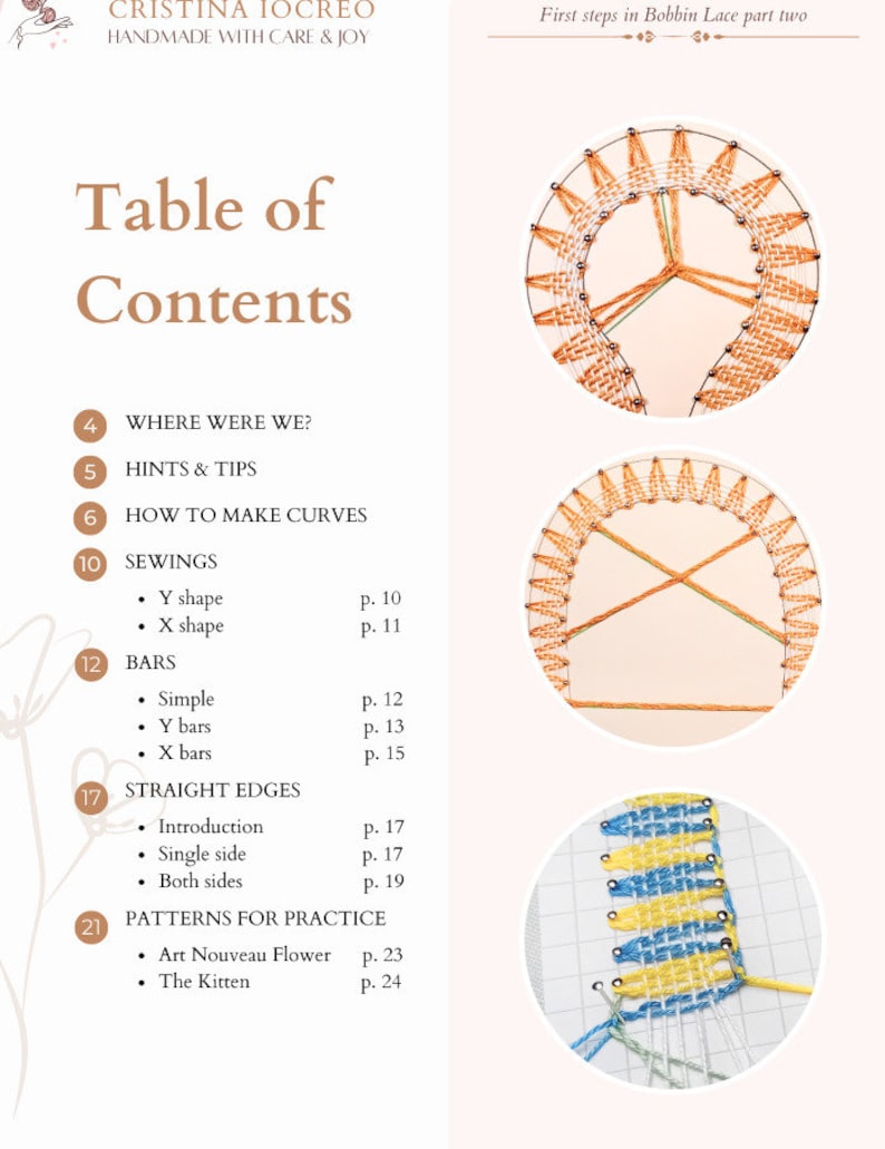 Bundle First Steps in Bobbin Lace: Begin From Scratch (part 1+2 ...