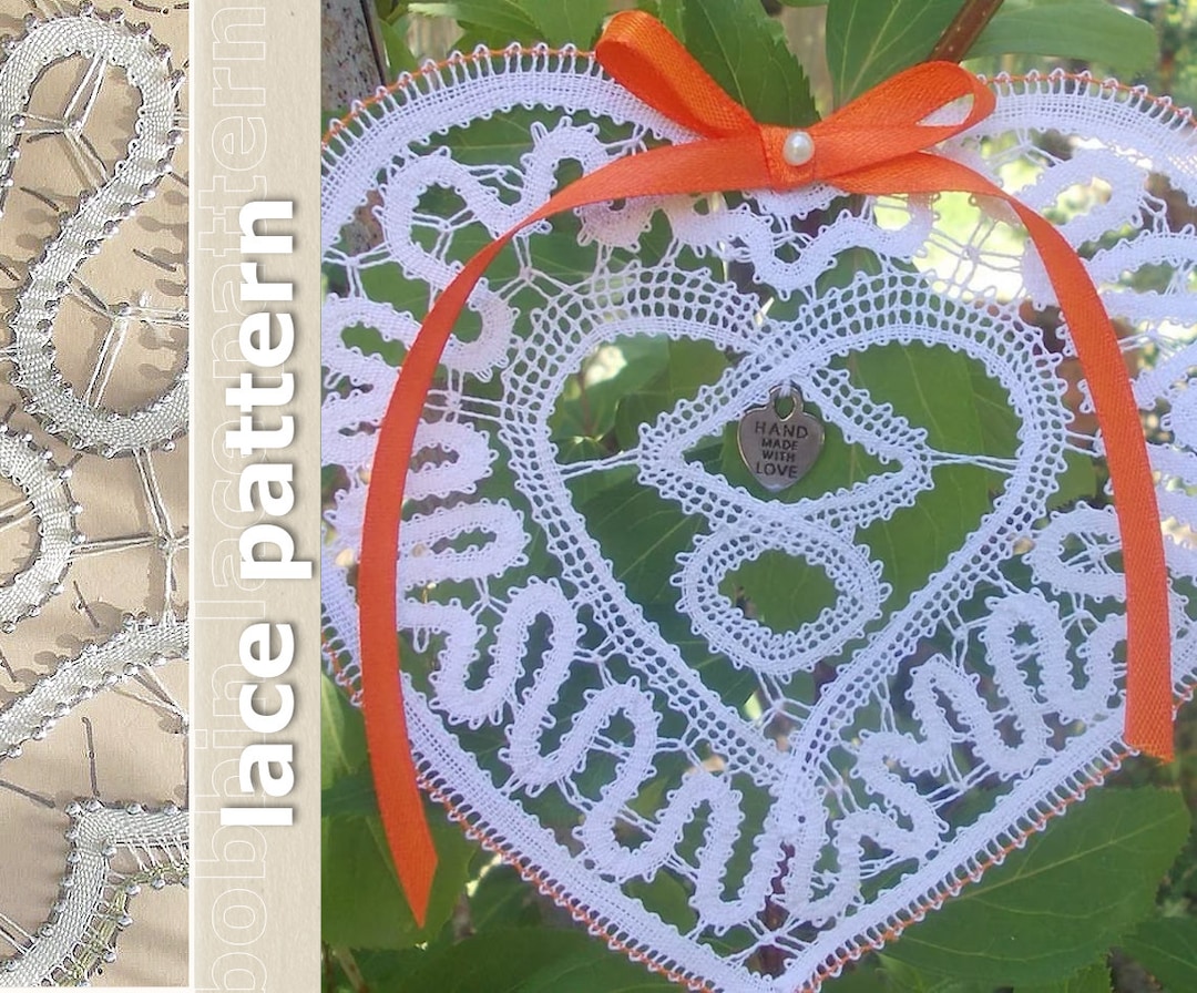 Beginners Bobbin Lace Pattern: Heart 