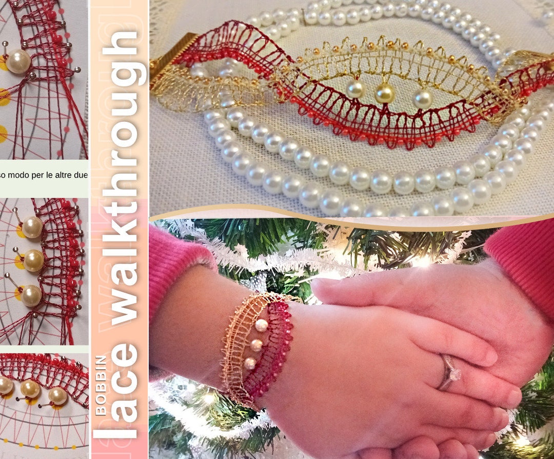 Bobbin Lace Tutorial & Pattern: Holidays Bracelet - Etsy