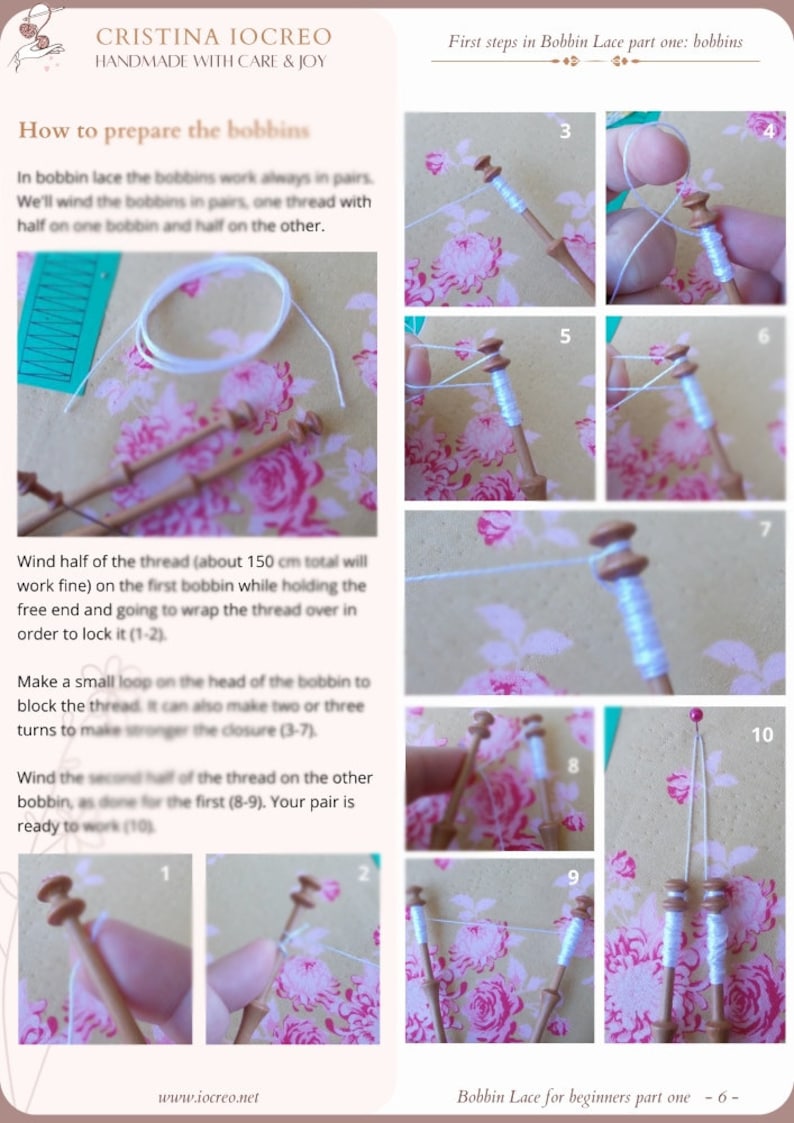 Bundle First Steps in Bobbin Lace: Begin From Scratch (part 1+2 ...