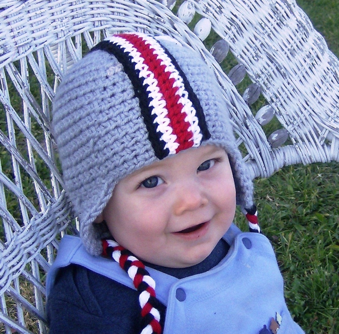 Crochet Pattern OSU Colors Football Earflap Helmet With Decals - Etsy