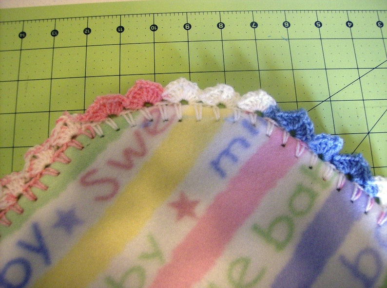 Crochet Pattern for a Skip Stitch Fleece Baby Blanket With - Etsy