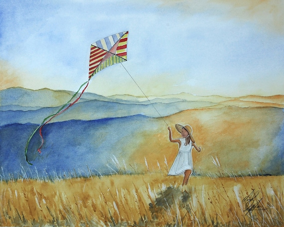 Kite Flying Painting