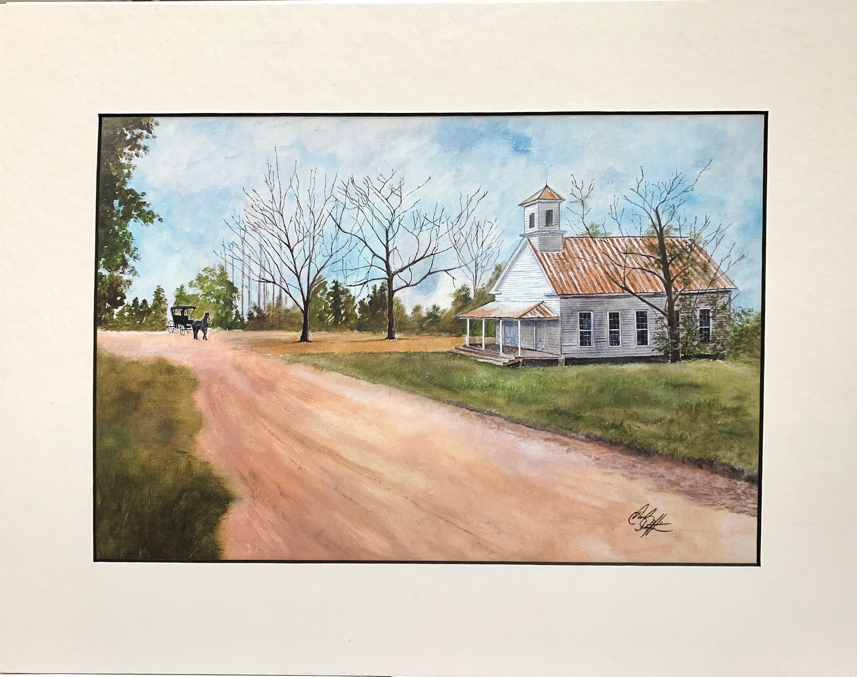 Beautiful Old Country Church Art Print by Artist Randy Griffith 8 X 10 ...