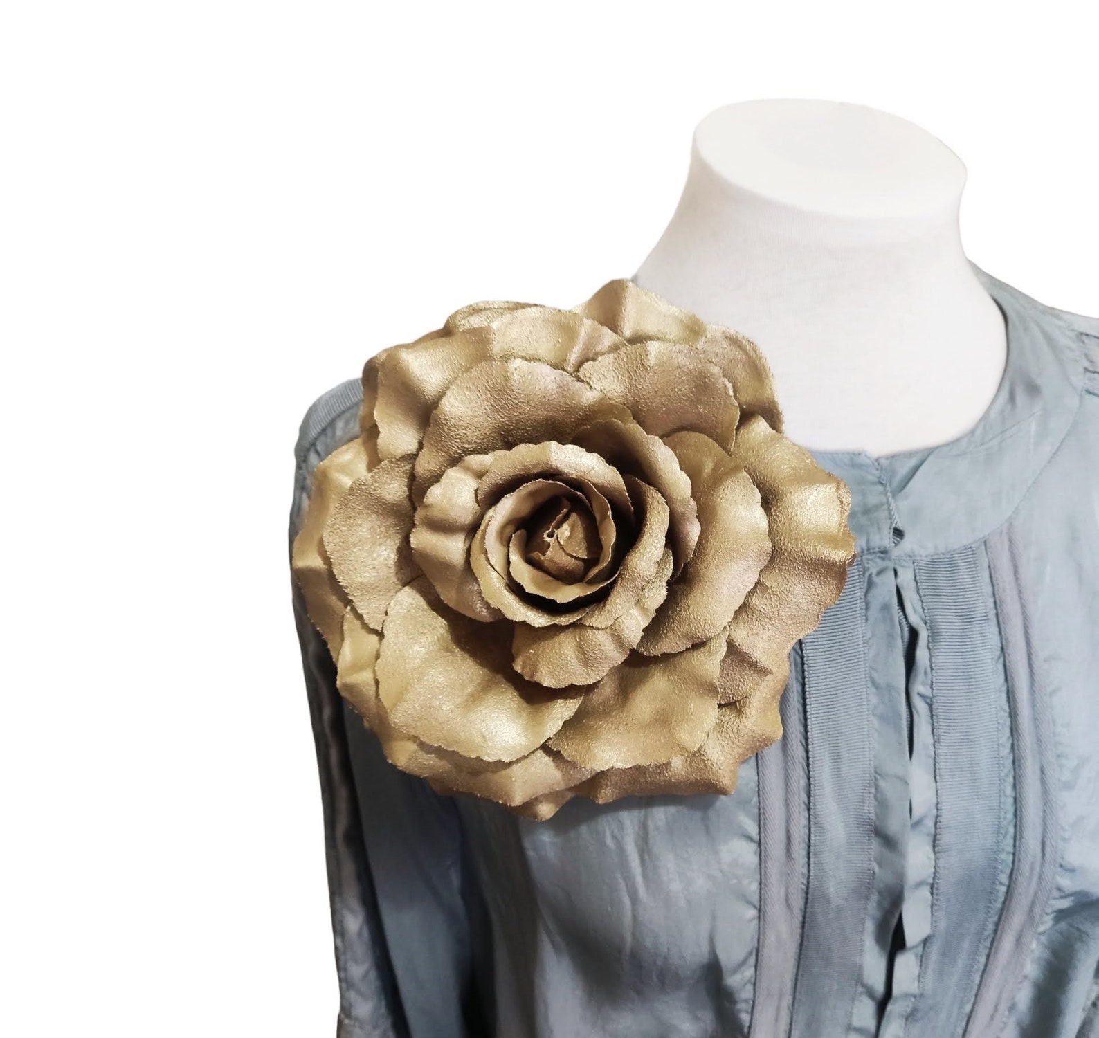 Extra Large Flower Brooch in Gold or Silver Wedding - Etsy