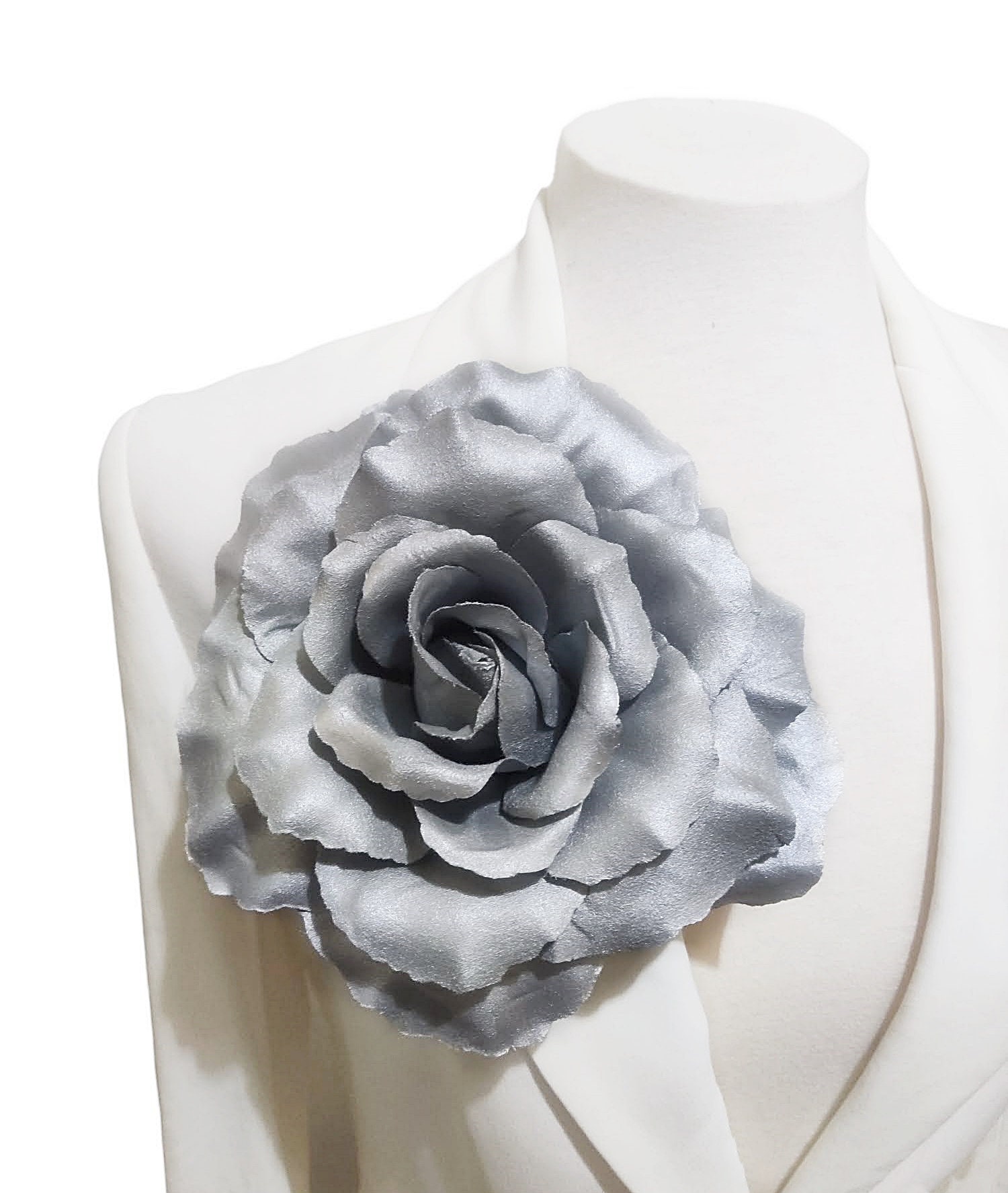 Extra Large Flower Brooch in Gold or Silver - Unique Statement Jewelry ...
