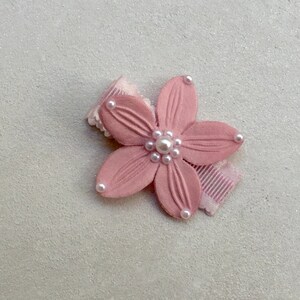 Fabric Flower Hair Clip, Flower Girl Hair Clip, Baby Hair Clips, Hair ...