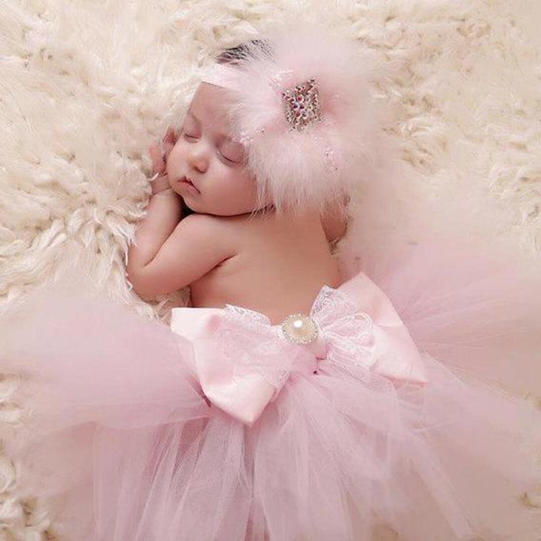 Baby Tutu Headband Set, Swarovski Band, Bow Tutu, Feather Headband ...