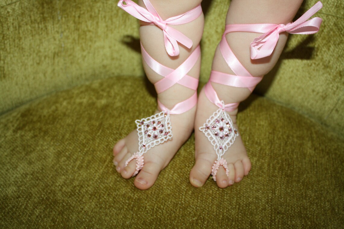 Fancy Baby Toe Blooms With Swarovski Rhinestones, Infant Photography ...