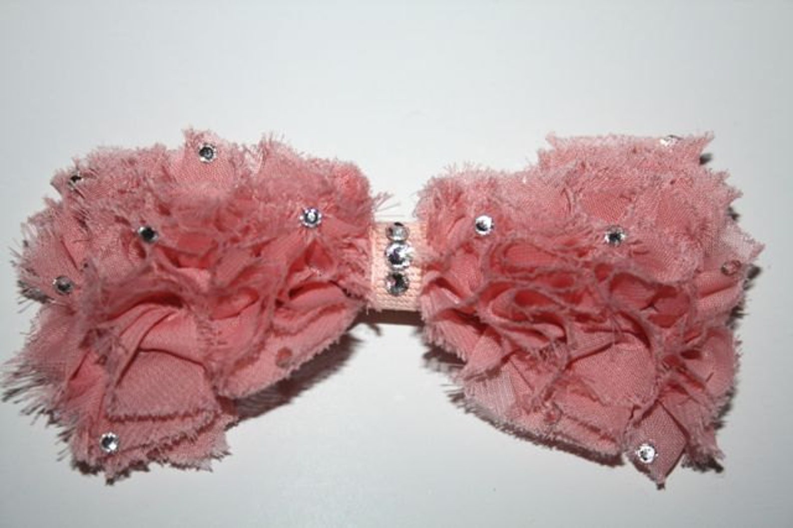 This Beautiful Chiffon Bow Embellished With Swarovski Crystals, Perfect ...