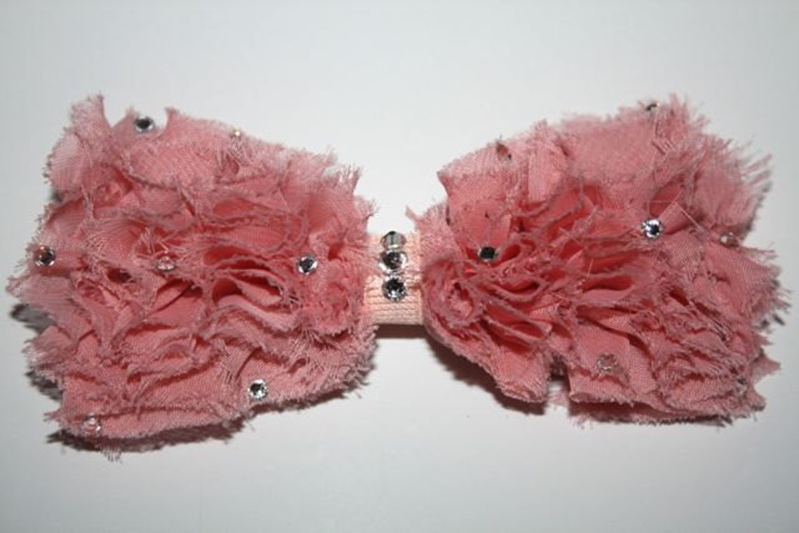 This Beautiful Chiffon Bow Embellished With Swarovski Crystals, Perfect ...
