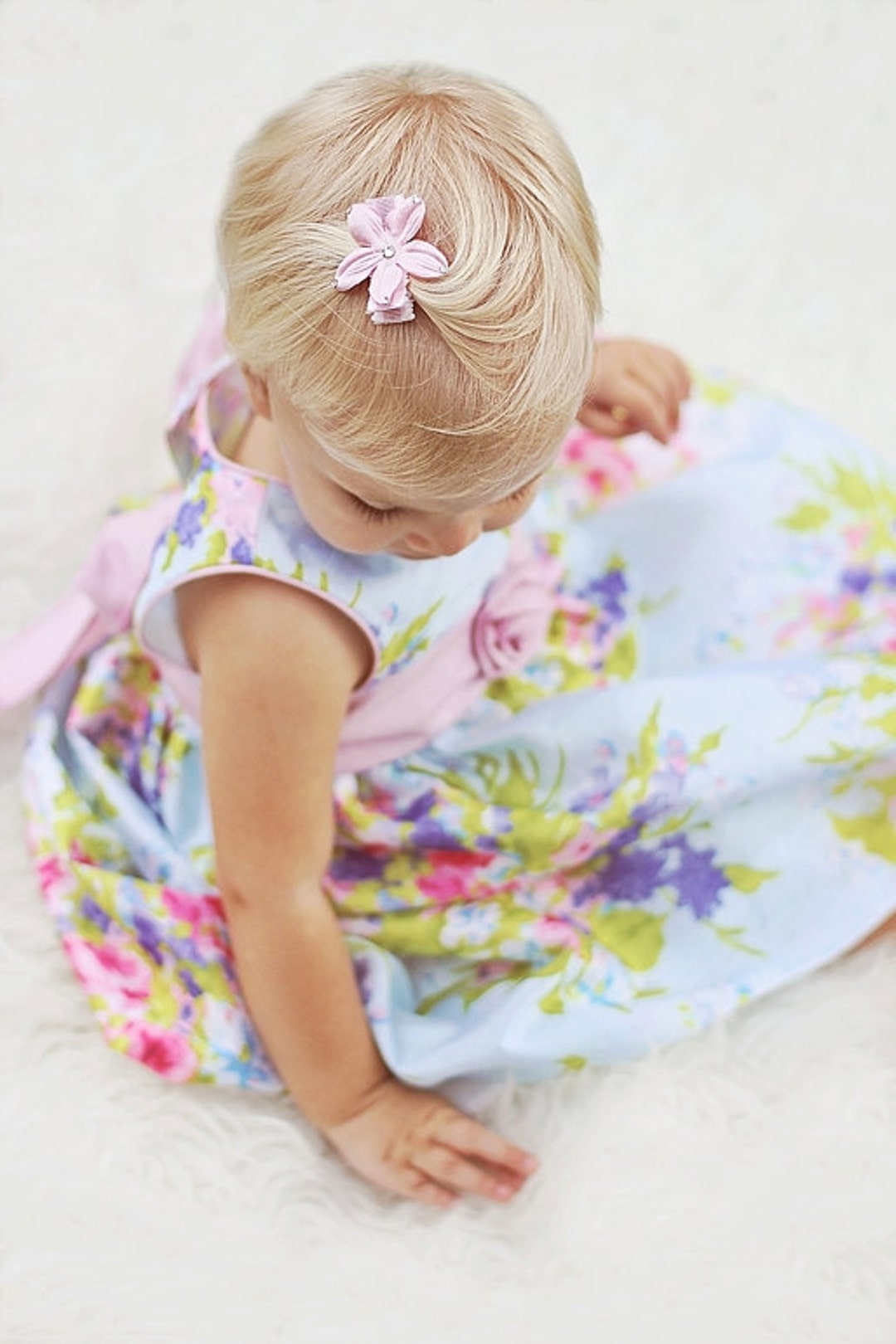 Fabric Flower Hair Clip, Flower Girl Hair Clip, Baby Hair Clips, Hair ...